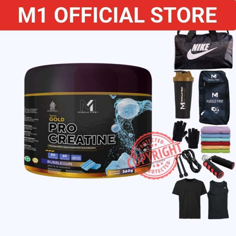 Promo Muscle First M1 Gold Pro Creatine Monohydrate 100% Pure 360gram ...
