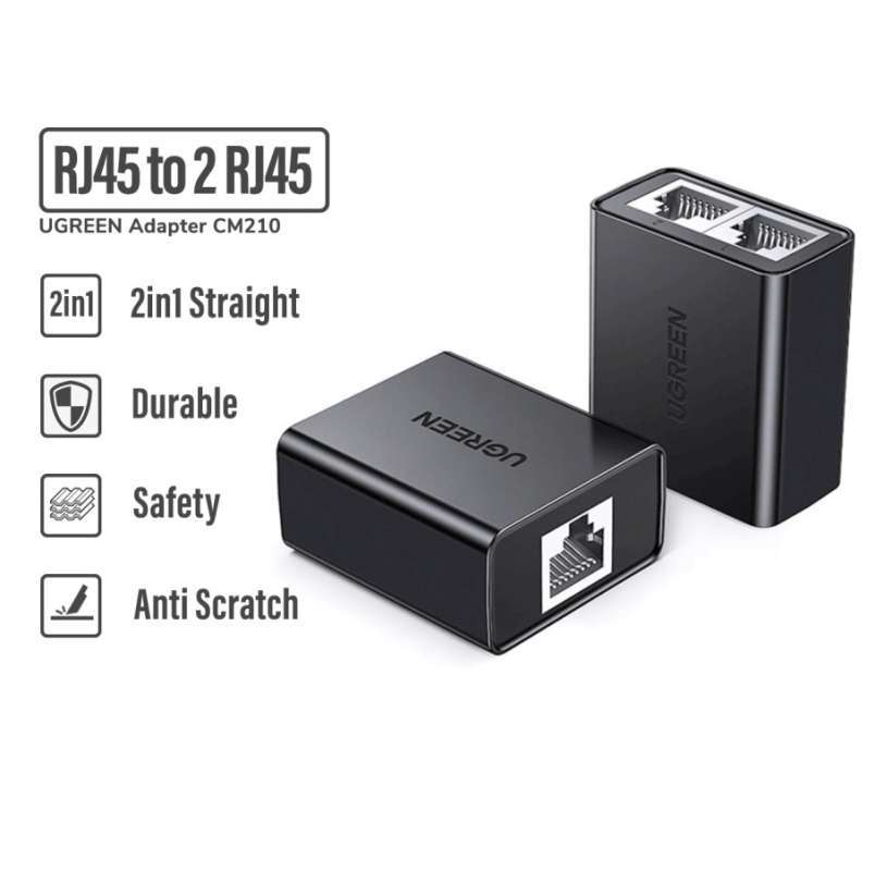 Promo Adapter Lan Ugreen Rj45 To 2 Rj45 Converter Ethernet Splitter ...