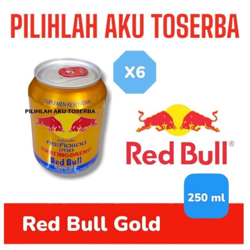 Promo Red Bull Gold Energy Drink 250 Ml Kratingdaeng Kaleng - ( Harga 6 ...
