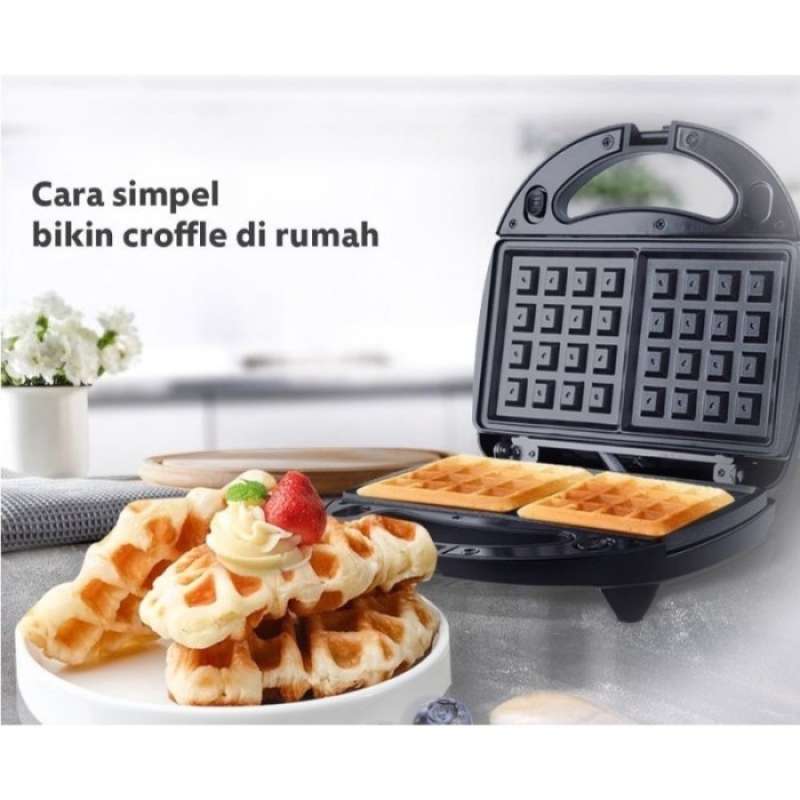Jual Alat Cetak Waffle Wafel Croffle Waffle Maker Electric Waffle Listrik Di Seller Belanja-id ...