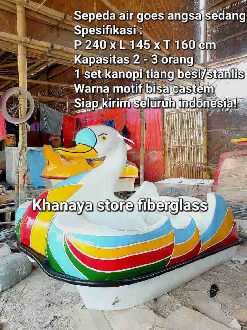 Jual Sepeda Air Angsa Fiberglas/perahu Bebekan Putih/sepeda Air Goes ...