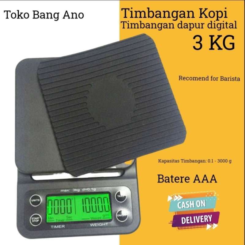 Promo Timbangan Kopi Digital 3 Kg Akurasi 0.1 G Timbangan Dapur Mini ...