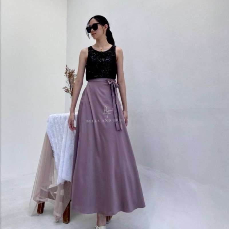 Jual Kansha Rok Lilit Satin Rok Kondangan A Line Flare / Bawahan Kebaya ...