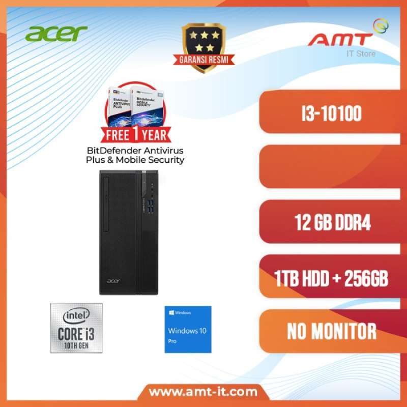 Jual Acer Mini Pc Veriton Ves2740g I3-10100 12gb 1tb+256gb Ssd W10pro ...