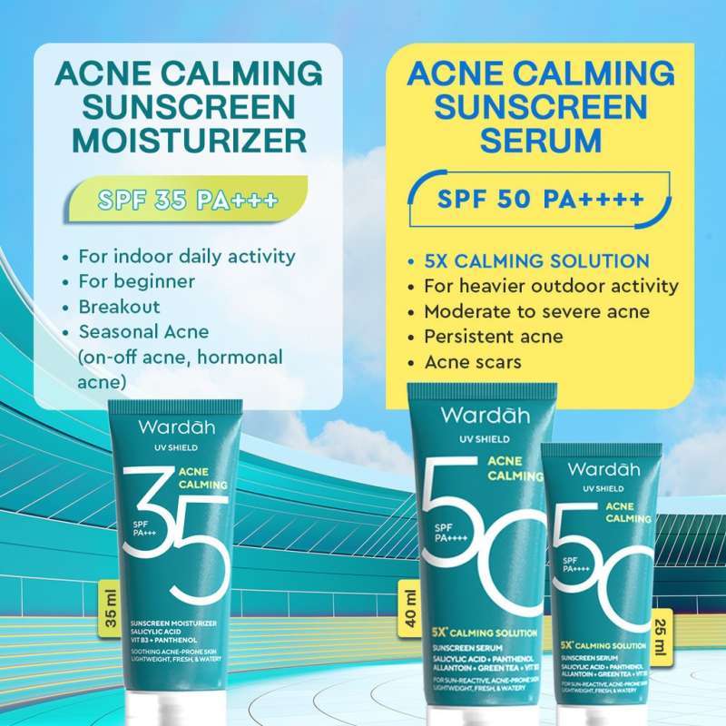 Promo Wardah Uv Shield Acne Calming Sunscreen Serum Spf 50 Pa++++ 35ml ...