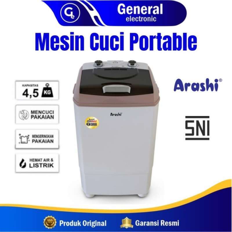 Promo Mesin Cuci Portable Arashi Laundry Awm 452a 1 Tabung 4.5 Kg ...