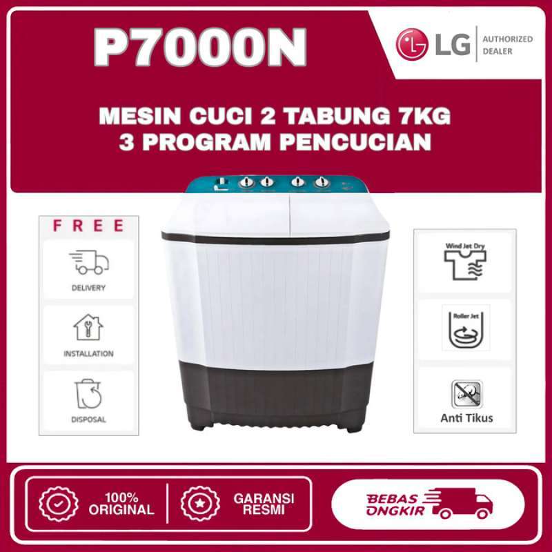 Promo Mesin Cuci 2 Tabung Lg P7000n | P700n 7 Kg Semi Automatic 320 ...