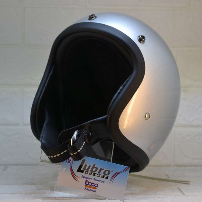 Promo Helm Retro Slimhead Lubro Tx500 Sni (mr Helm) - Silver Diskon 29% ...