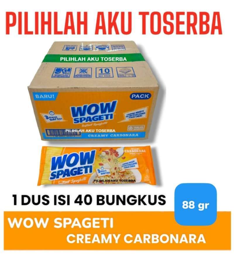 Promo Wow Spageti Creamy Carbonara - Instant Spaghetti ( Harga 1 Dus ...