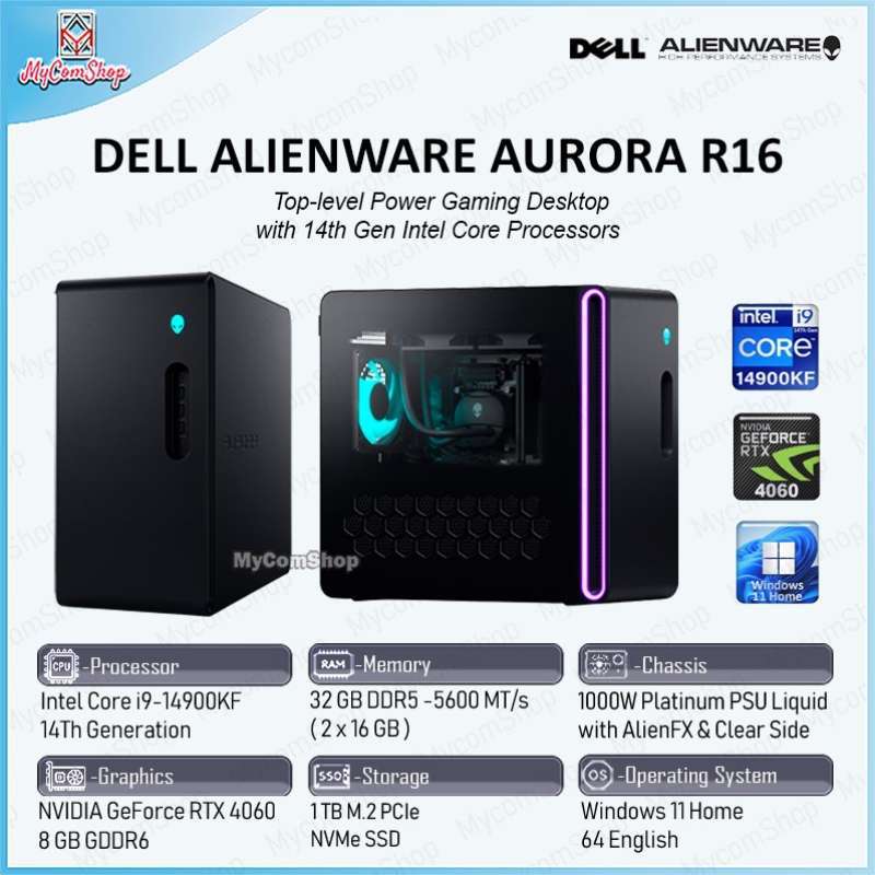 Jual Dell Alienware Aurora R16 Gaming Desktop I9-14900kf 32gb Ram 1tb ...