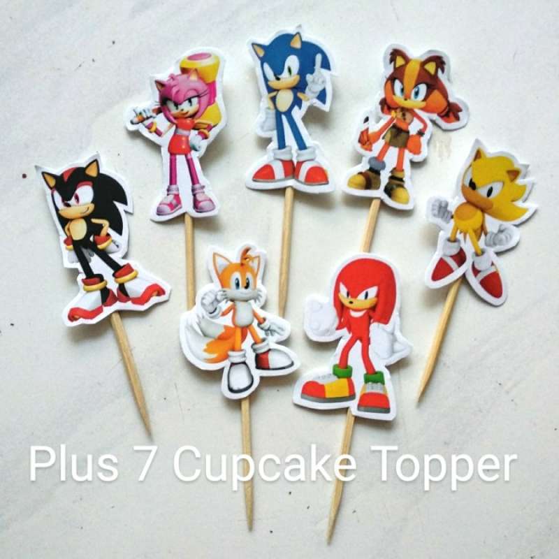 Promo Sonic The Hedgehog Cake Topper/topper Kue Sonic/topper 3d ...