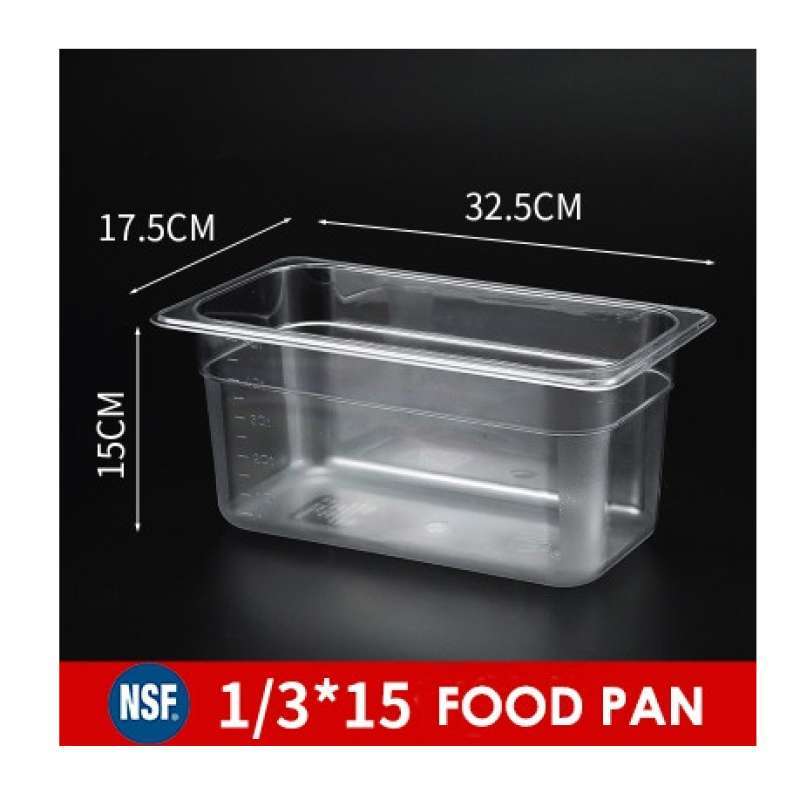 Promo Polycarbonate Food Pan 1/3 Tinggi 15cm - Foodpan 1/3 T15 Tahan 100c Diskon 23% Di Seller ...