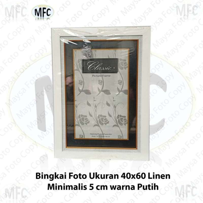 Promo Bingkai Foto Frame Pigura 40x60 Linen Minimalis 5cm Hitam Dan ...