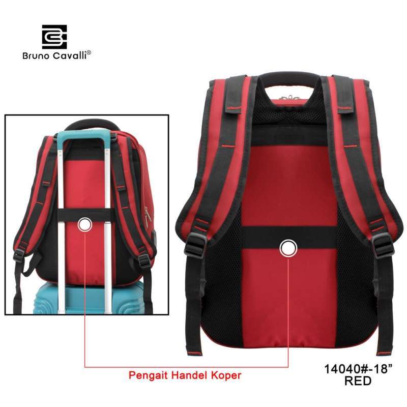 Promo Bruno Cavalli Granto 14040 32l Tas Ransel Laptop Expandable Multi ...