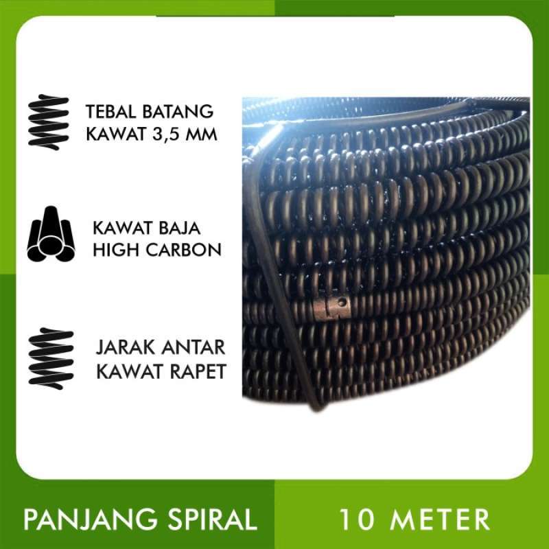 Promo Spiral 16mm Untuk Mesin Pipe Drain Cleaner Gqseries, Krisbow ...