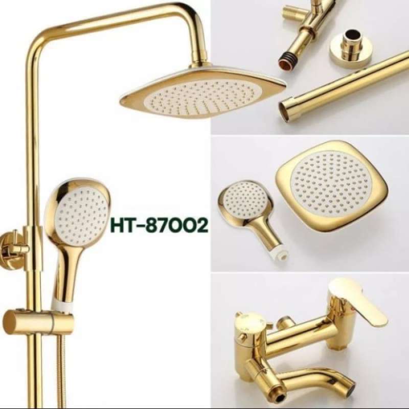 Promo Shower Tiang Emas Model Onda/ Shower Set Kamar Mandi Diskon 23% ...
