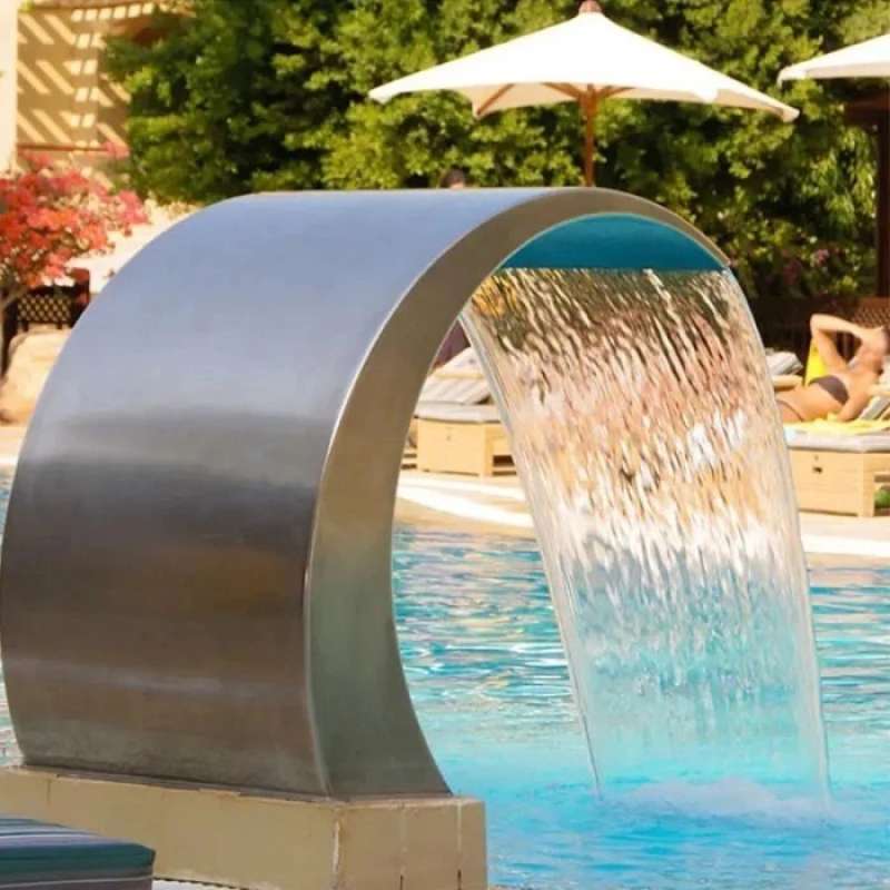Promo Waterfall Swimming Pool Stainless Steel Water Blade Waterfall ...