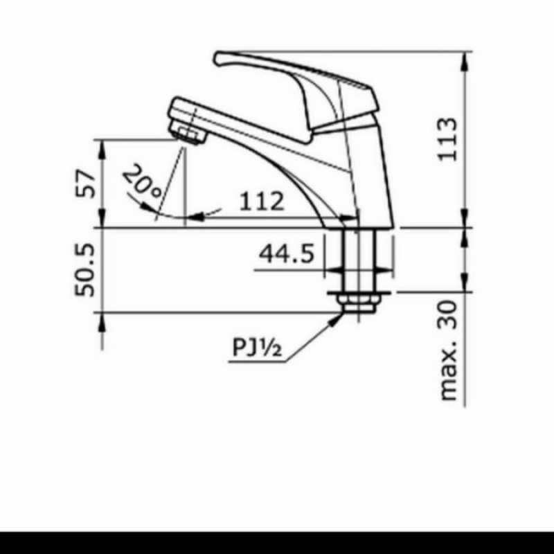 Promo Wastafel Toto Lw241cj /lw239fj Komplit Set Kran Dingin Diskon 23% ...