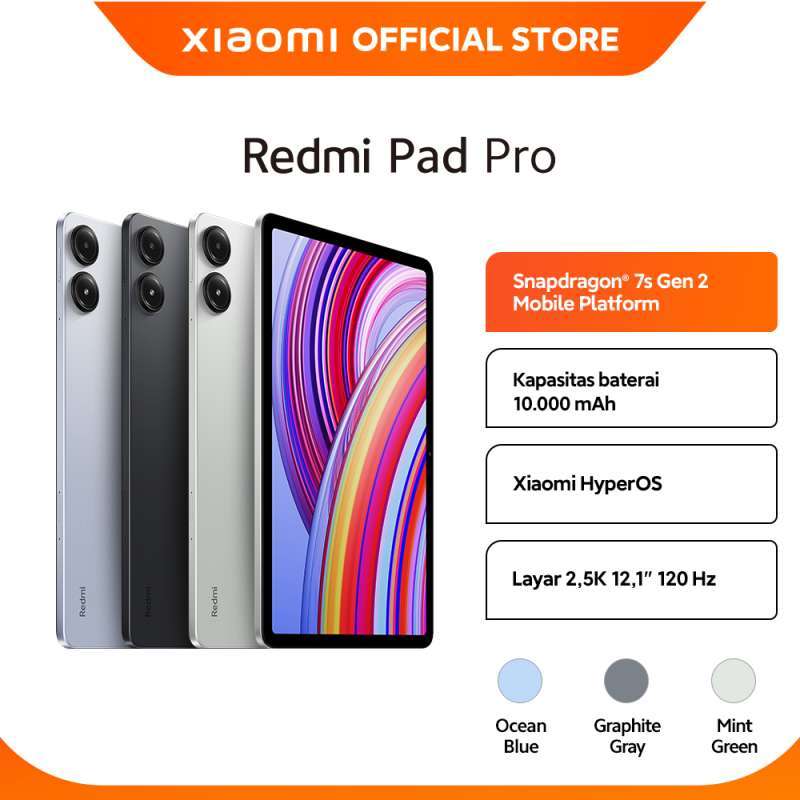 Jual Official Xiaomi Redmi Pad Pro | Snapdragon 7s Gen 2 Mobile ...