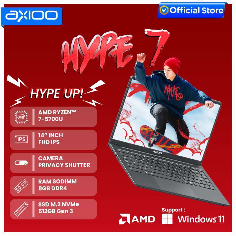 Promo Axioo Mybook Hype 7 Amd Ryzen 7-5700u/8gb/512gb/fhd Ips Diskon 24% Di Seller Axioo ...