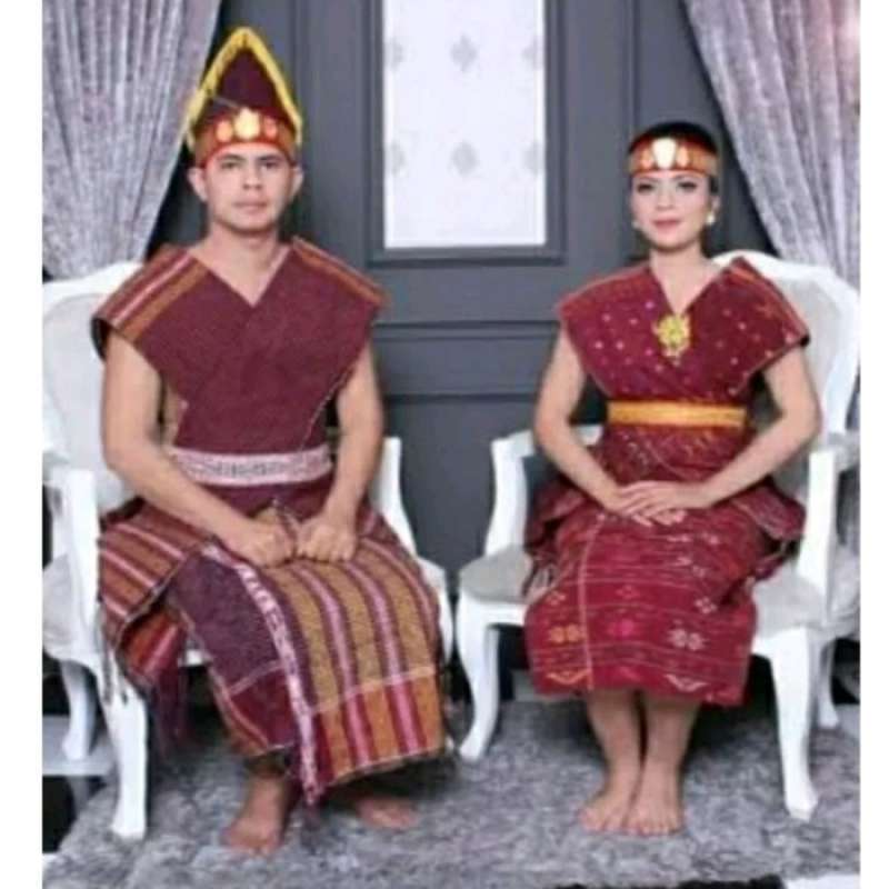 Jual Pakaian Adat Batak Toba/setelan Baju Adat Batak - Ulos Biru Cow Di ...