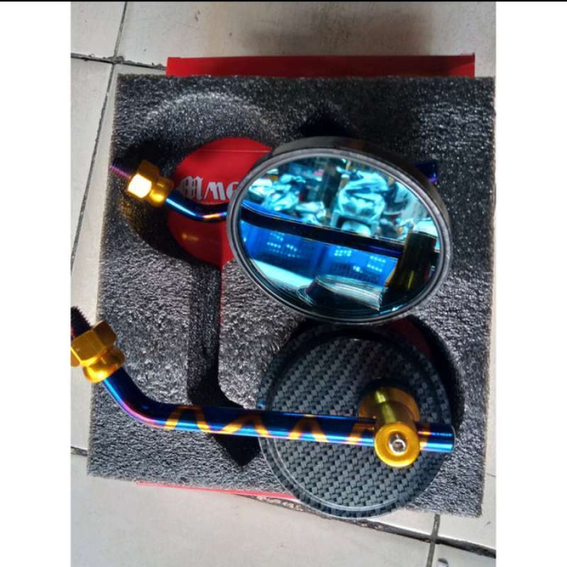 Promo Spion Motor Spion Bulat Blue X Carbon Diskon 23% Di Seller Berkah ...