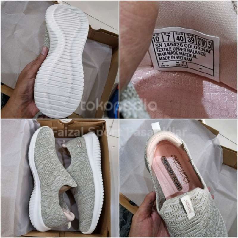 Jual Sepatu Skechers Wanita Ultra Flex Original Made Vietnam - 37 Krem Di Seller Winter ...