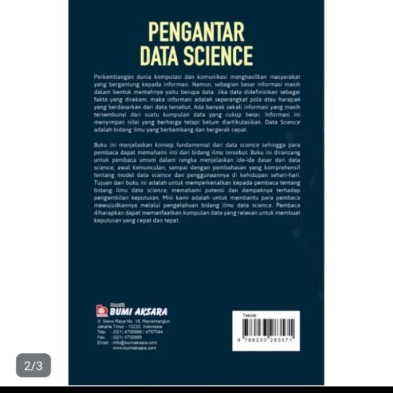 Promo Buku Pengantar Data Science Fatwa Ramdani Bumi Aksara Diskon 23% Di Seller Malini Store ...