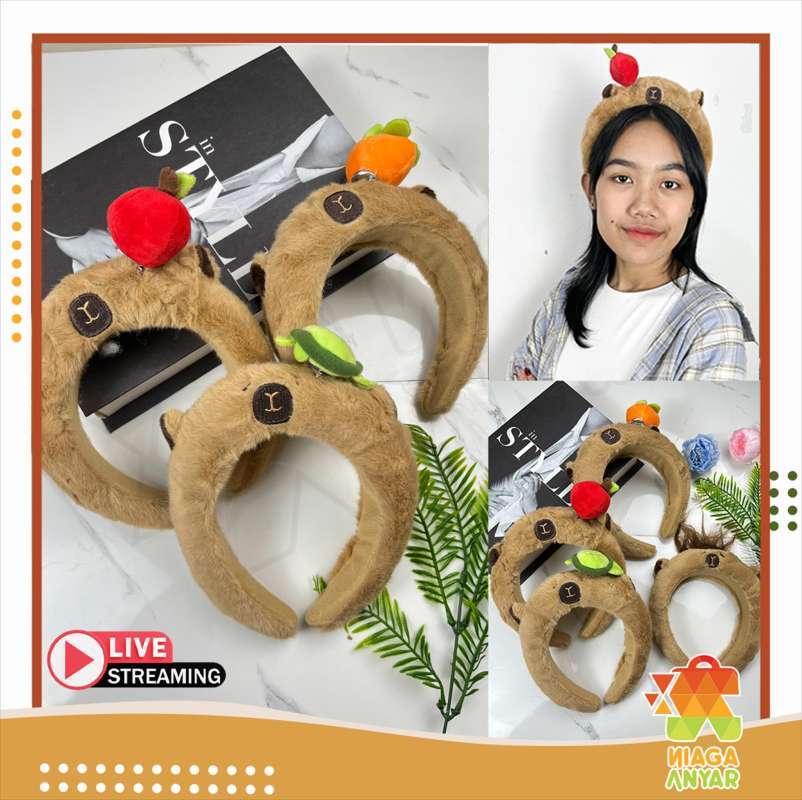 Promo Na Headband Capybara Series Fluffy / Bando Karakter Gemes ...