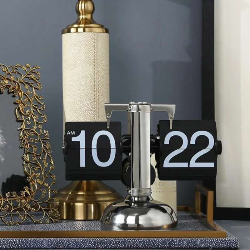 Jual Triple W Jam Meja Klasik Vintage Classic Table Clock Flip ...