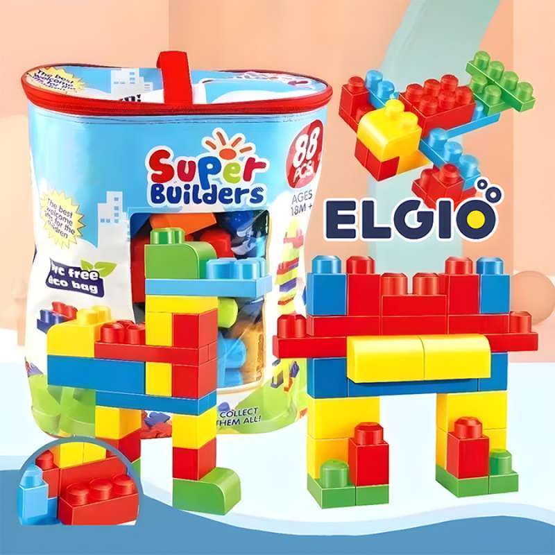 Promo Mainan Balok Susun Besar Mega Blocks Super Builders - 52 Pcs - 52 ...