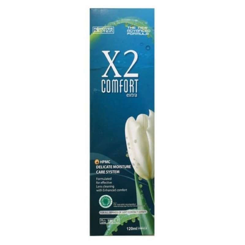 Jual Air Softlens / Cairan Pembersih X2 Comfort Extra 60 Ml Dan 120 Ml ...