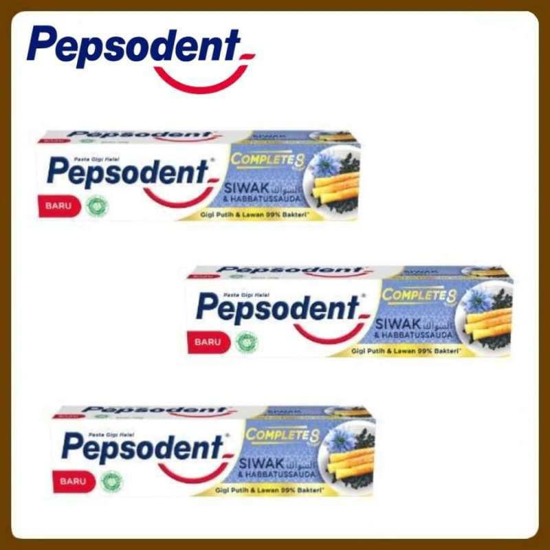 Jual Pepsodent Complete 8 Pasta Gigi Siwak Habbatussauda Halal 110 Gram ...