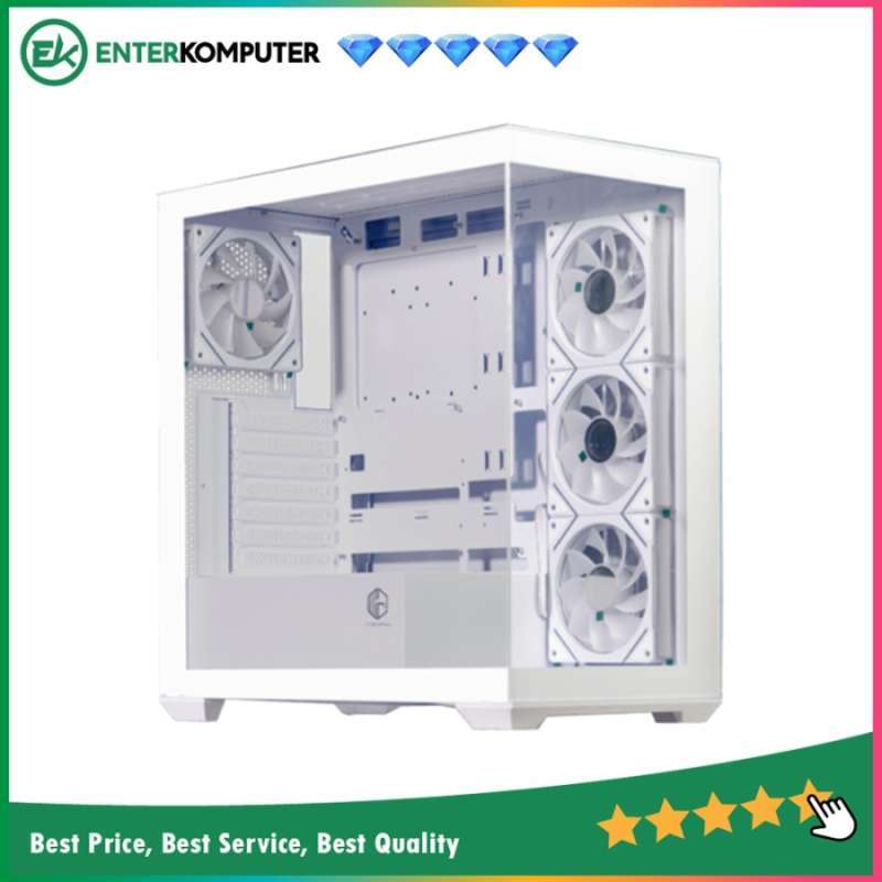 Promo Casing Cube Gaming Premium Shiva White - Atx Gaming Case - Free ...