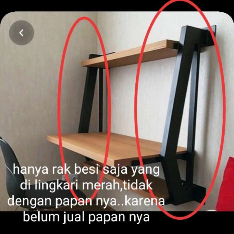 Jual Rak Meja Kerja Rak Besi Meja Laptop Komputer Belajar Tempel ...