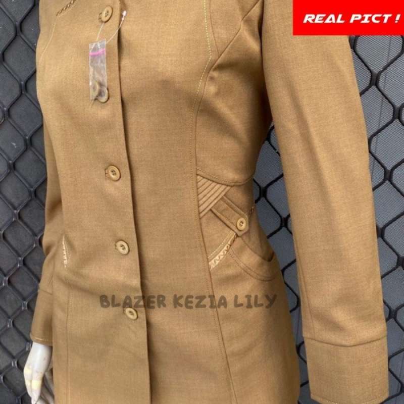 Jual Baju Seragam Pns Asn Pemda Khaki Coklat Setelan Rok Wanita ...