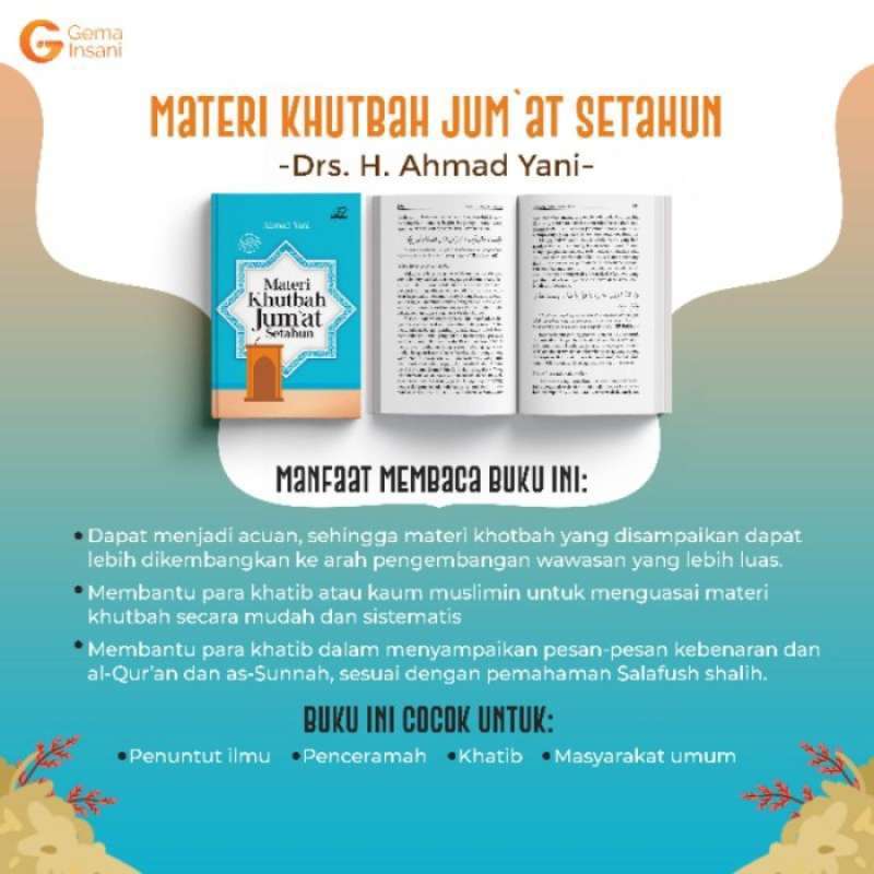 Promo Ori Materi Khutbah Jumat Setahun Hc Gema Insani Diskon 26% Di ...