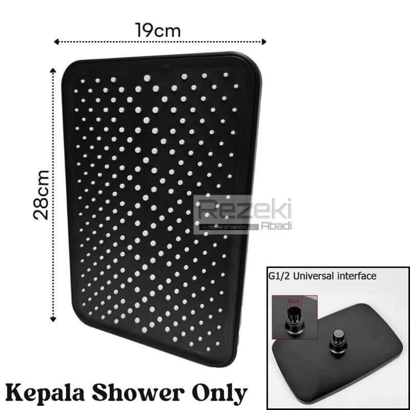 Promo Wall Shower Tembok Kotak Hitam Premium Rain Shower Model Tanam Diskon 48% Di Seller Rezeki ...