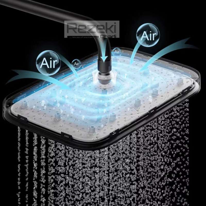 Promo Wall Shower Tembok Kotak Hitam Premium Rain Shower Model Tanam ...