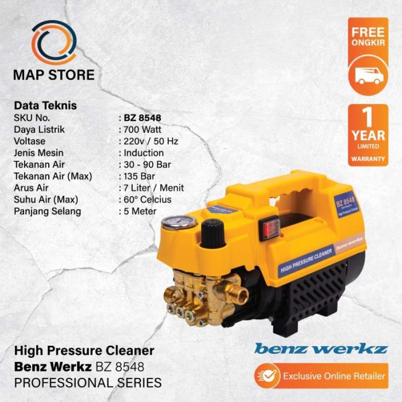 Jual Jet Cleaner Benz Bz 8548 Mesin Steam Cuci Mobil Motor Ac High ...