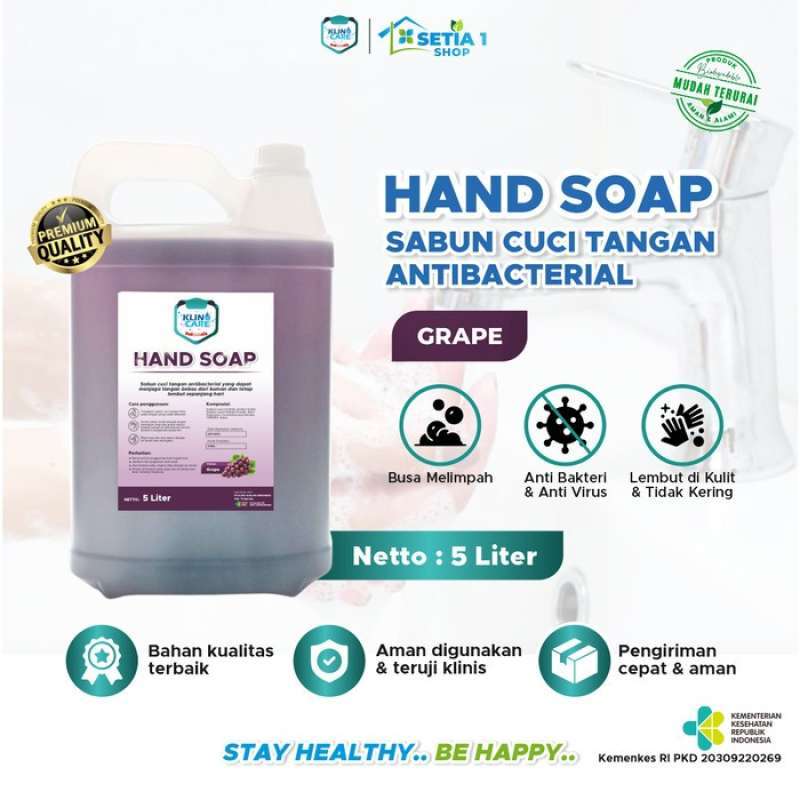 Promo Hand Soap 5 Liter Sabun Cuci Tangan Klino Care Antiseptik Anti ...