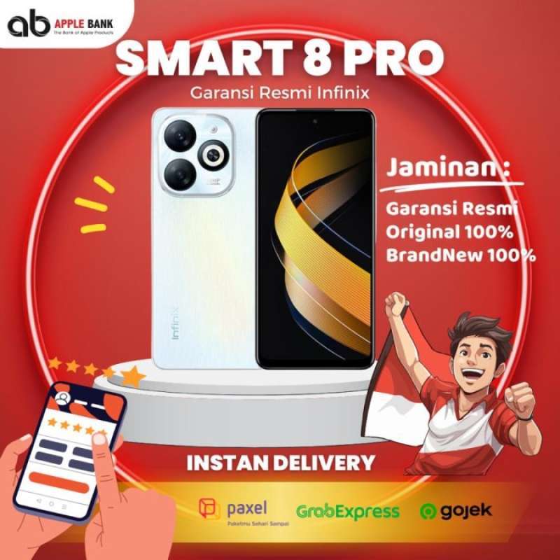 Promo Infinix Smart 8 Pro [8gb+8gb/128gb] Camera 50mp Garansi Resmi 1 ...