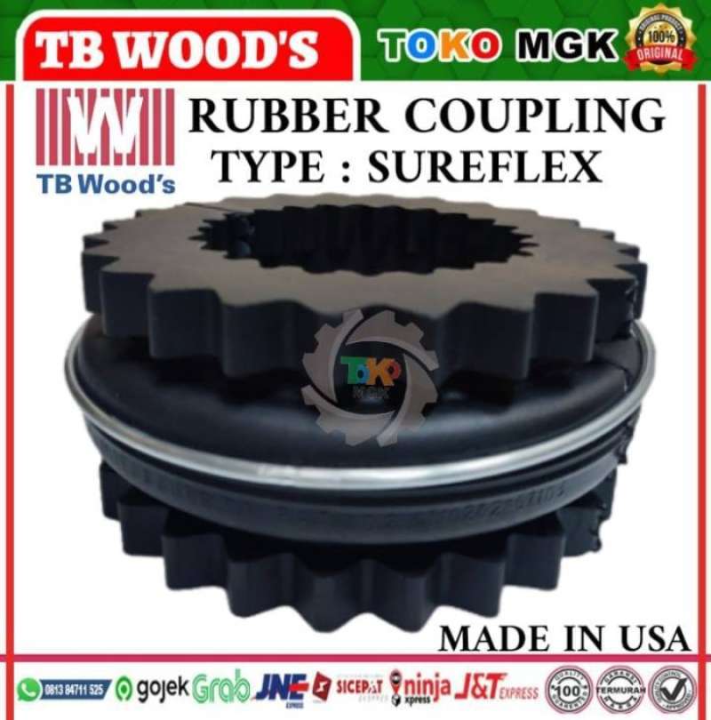 Promo Rubber 6e Sureflex Coupling With Spring Tb Woods - Made In Usa ...