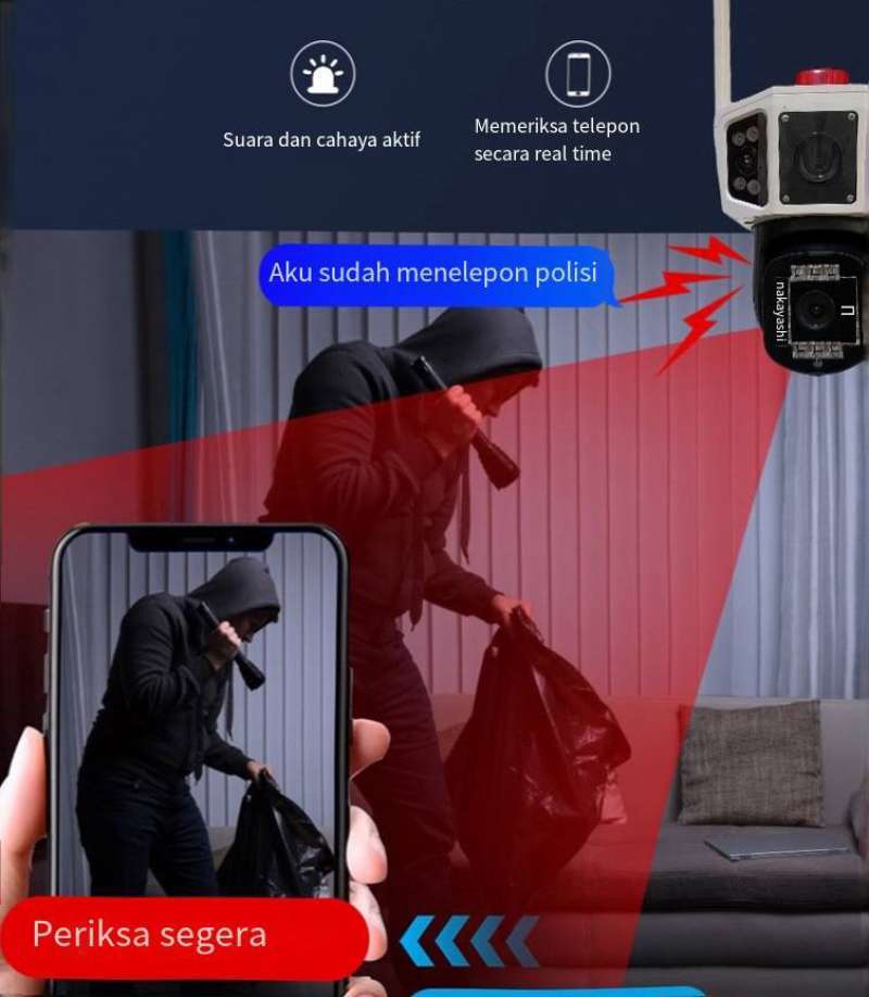 Promo Yoosee Cctv Ipcam Kamera Wifi Ip Ptz 12mp 2 Lensa 3 Layar ...