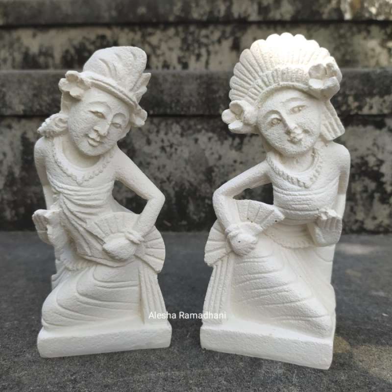 Jual Patung Janger Kipas Bali Sepasang | Pajangan Ornamen Penari Bali ...