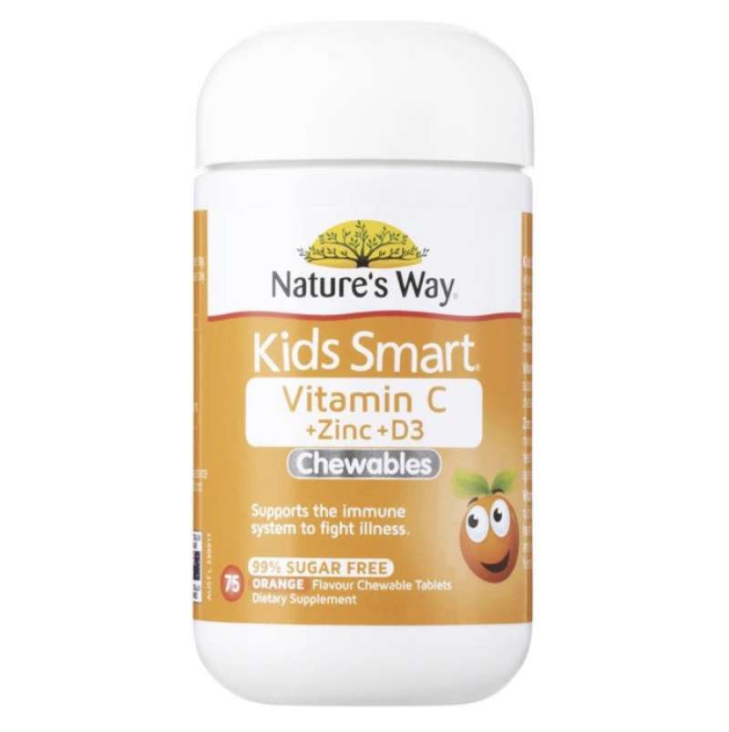 Promo Nature's Way Kids Smart Vitamin C Zinc D3 Chewables 75 Tablets ...