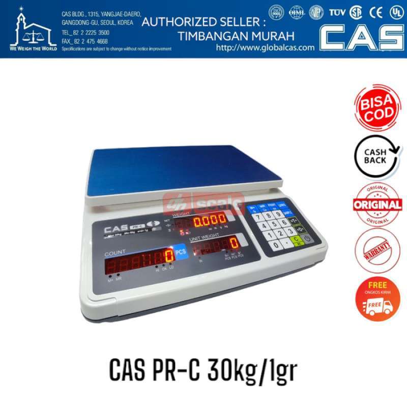 Promo Counting Scale Cas Prc Kap 30kg / 1gr Timbangan Hitung Pcs Diskon ...