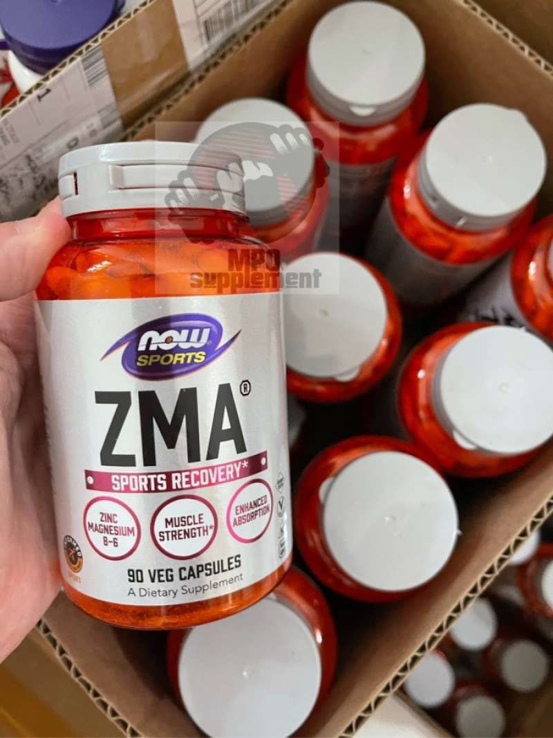 Promo Now Sports Zma (90 Caps) Zinc Magnesium Vitamin B-6 Muscle ...