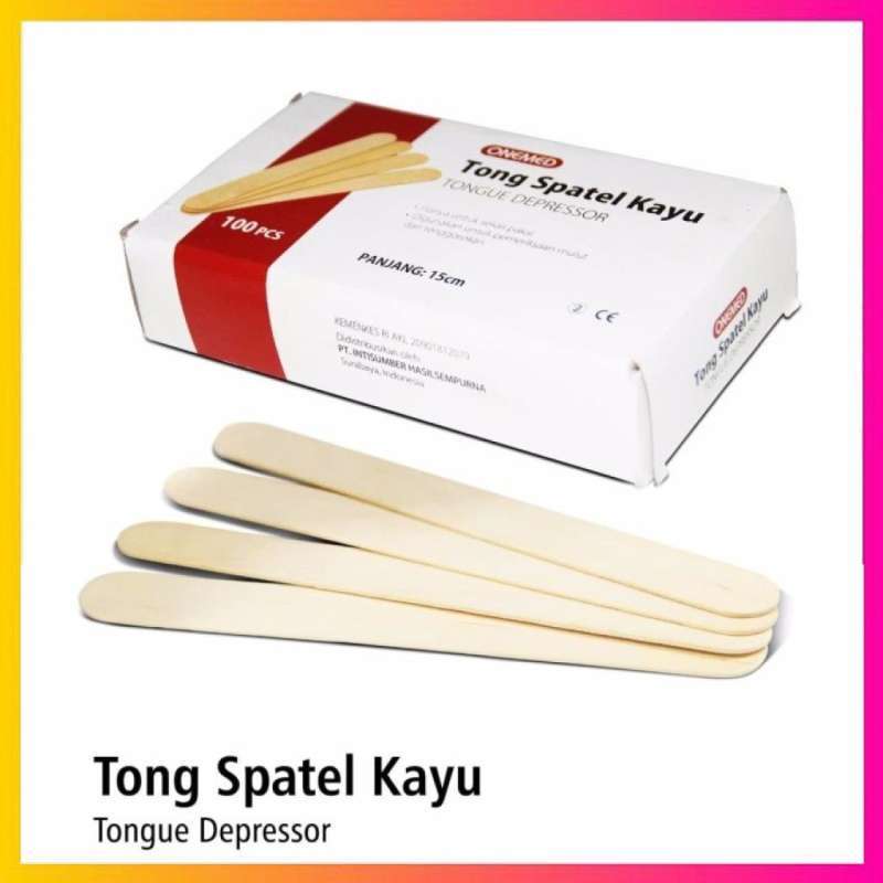 Jual Spatel Kayu Sudip Lidah Tongue Spatula Onemed Pak 100pcs Di Seller ...