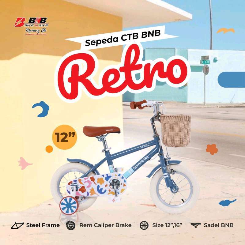 Promo Sepeda Anak Bnb 12 Inch Retro Diskon 16% Di Seller Toko Sepeda Mentaribike - Toko Sepeda ...
